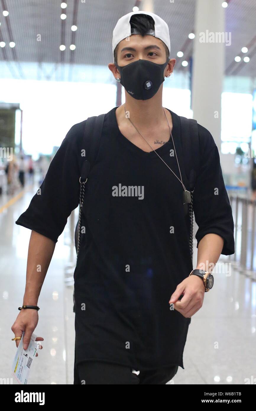 Taiwanese actor and singer Kai Ko is pictured at the Beijing Capital ...