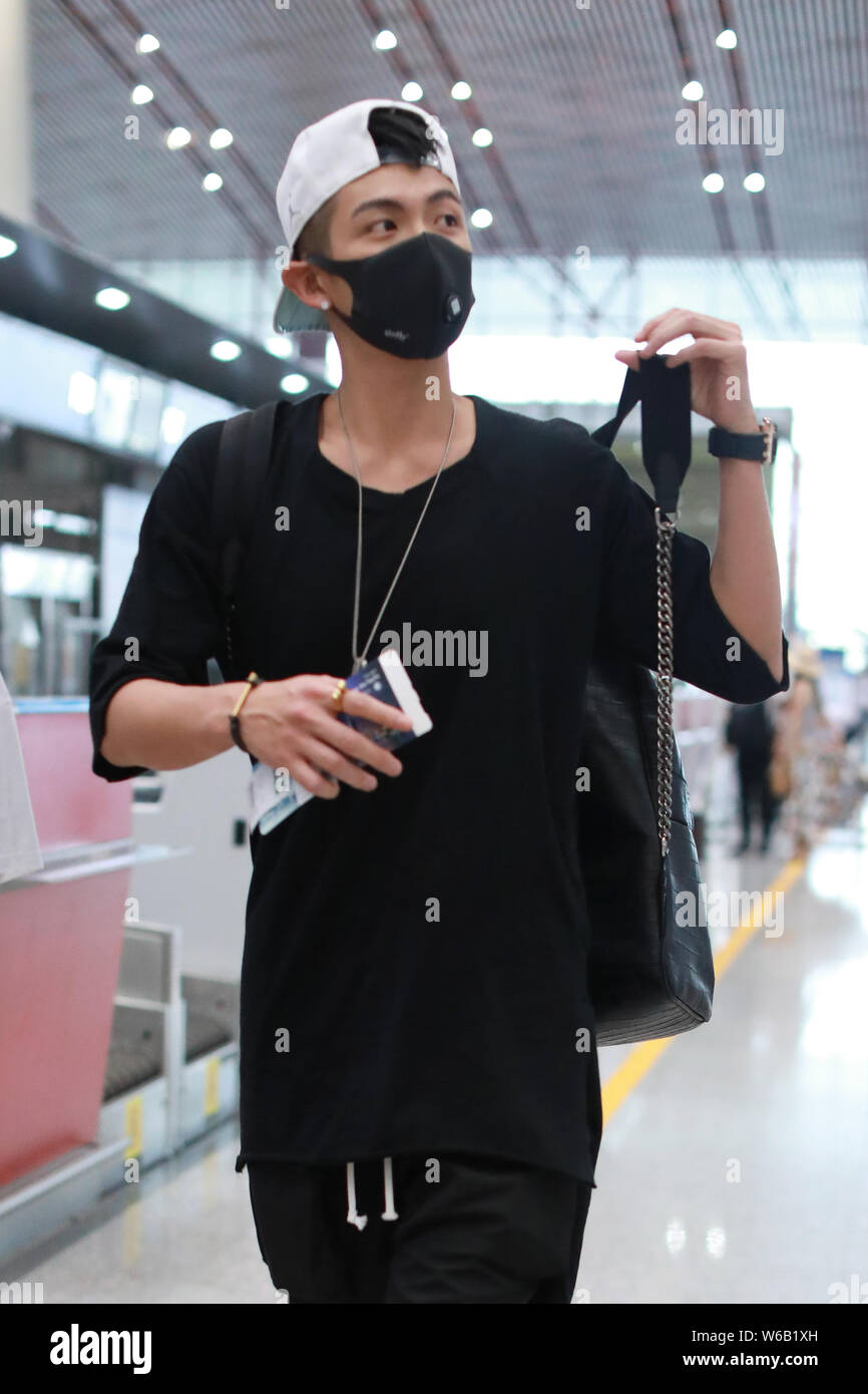 Taiwanese actor and singer Kai Ko is pictured at the Beijing Capital ...