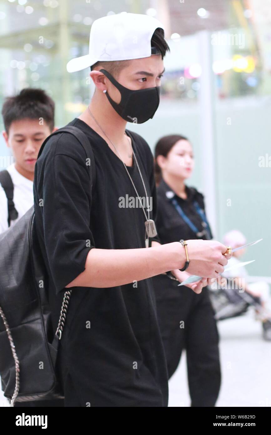 Taiwanese actor and singer Kai Ko is pictured at the Beijing Capital ...