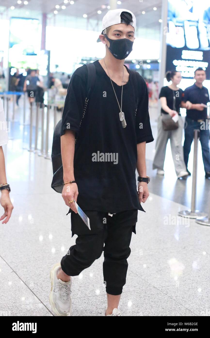 Taiwanese actor and singer Kai Ko is pictured at the Beijing Capital ...