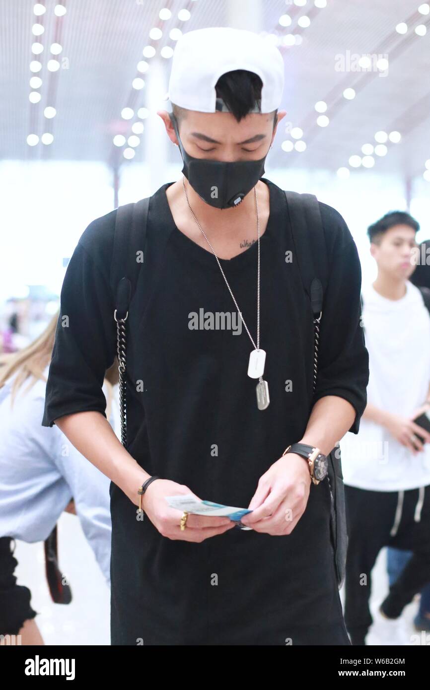 Taiwanese actor and singer Kai Ko is pictured at the Beijing Capital ...