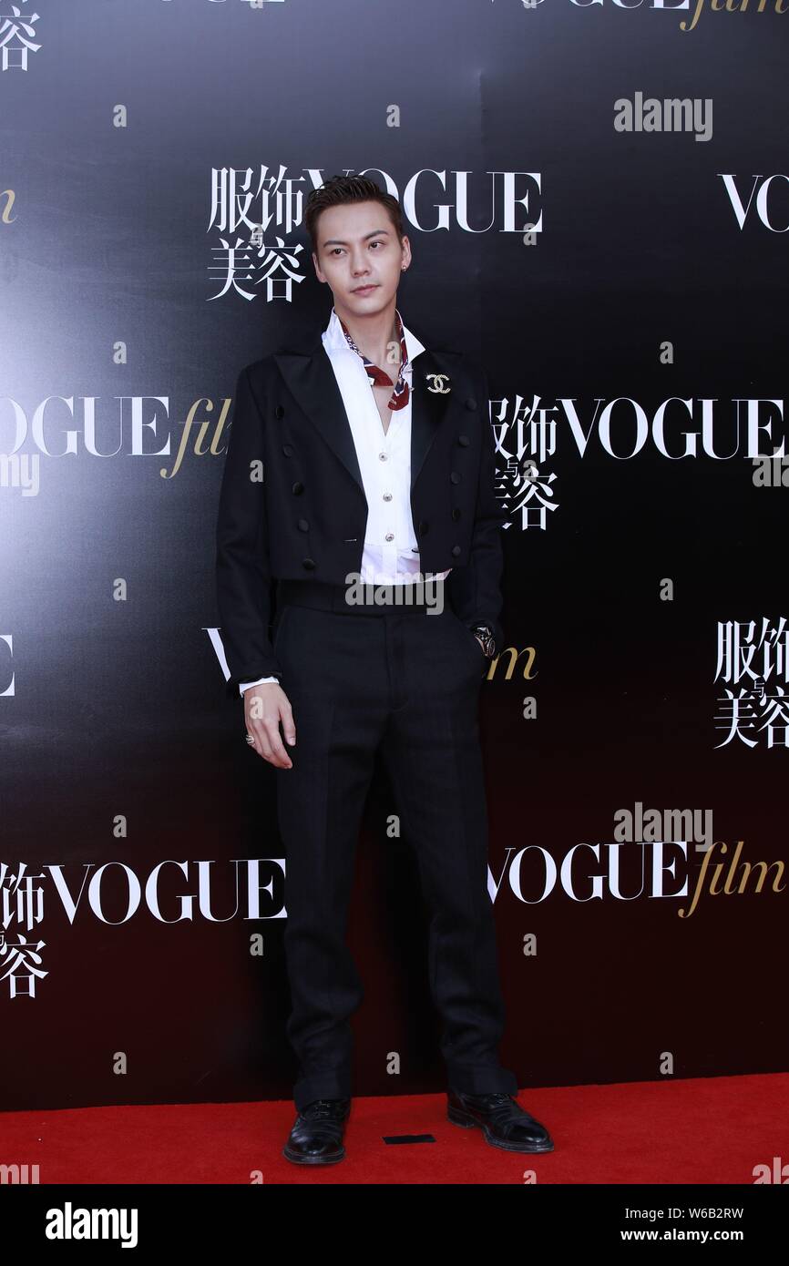 Hong Kong singer and actor William Chan poses as he arrives on the red ...