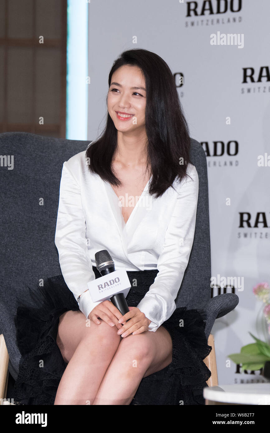 Chinese actress Tang Wei attends a promotional event for Rado in ...