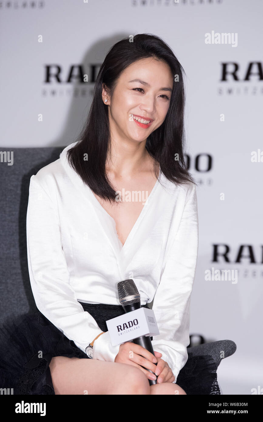 Chinese actress Tang Wei attends a promotional event for Rado in ...