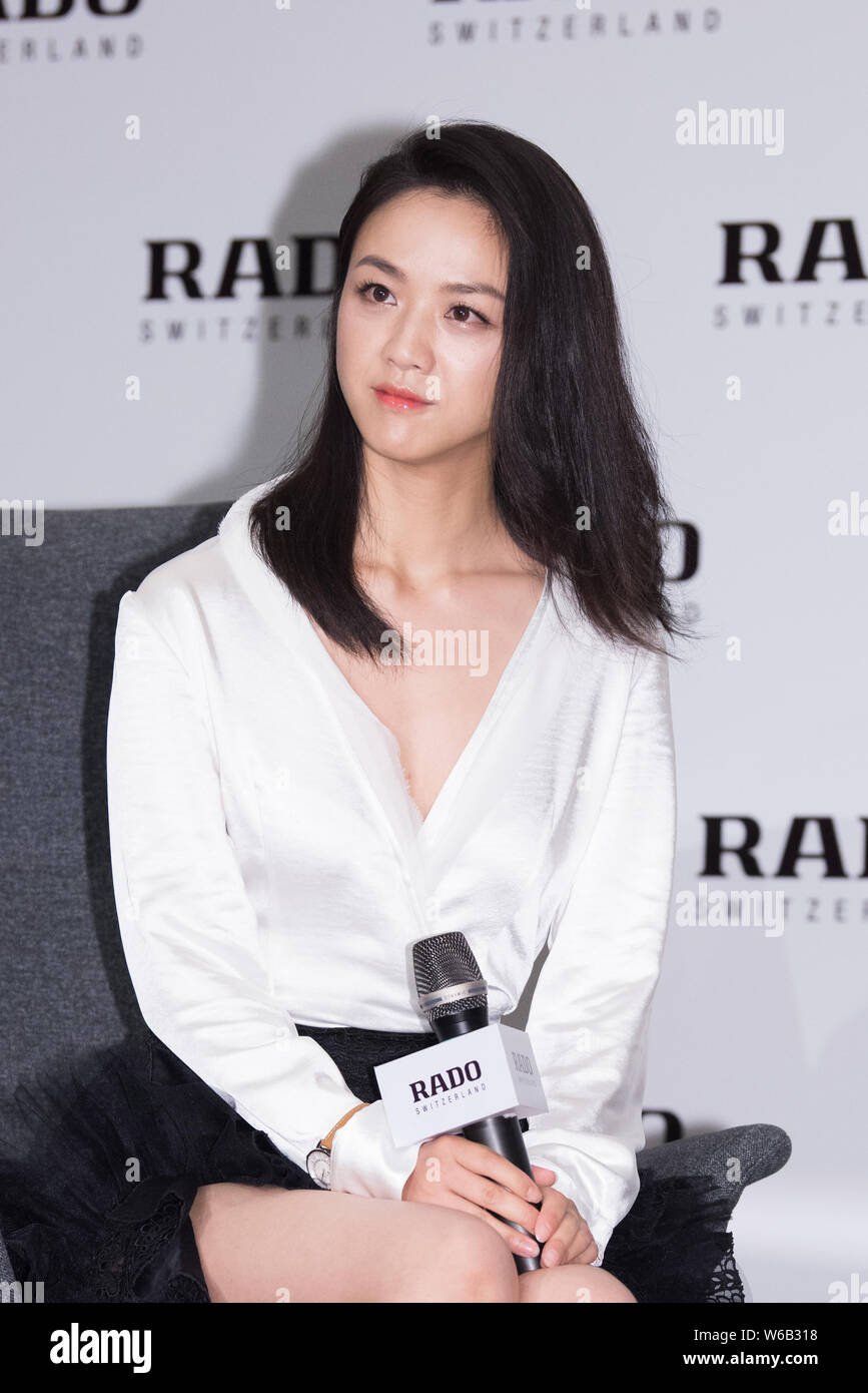 Chinese actress Tang Wei attends a promotional event for Rado in ...