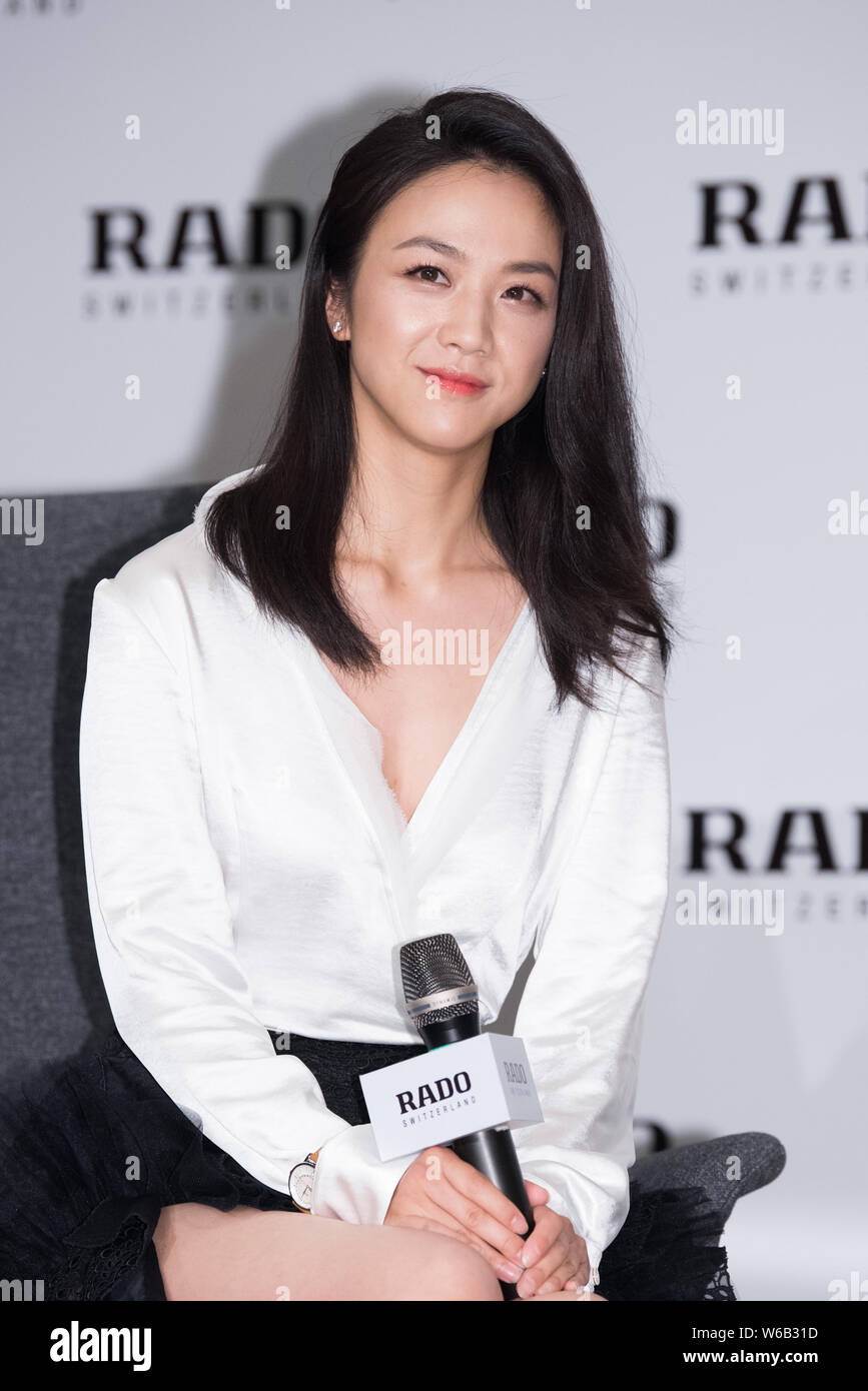 Chinese actress Tang Wei attends a promotional event for Rado in ...