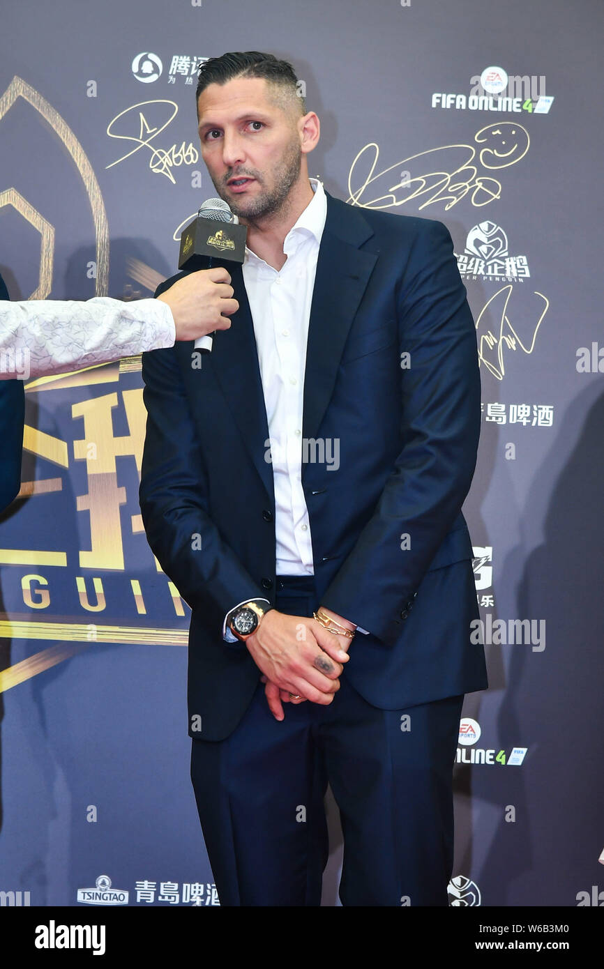 Italian former football player Marco Materazzi poses on the red carpet ...