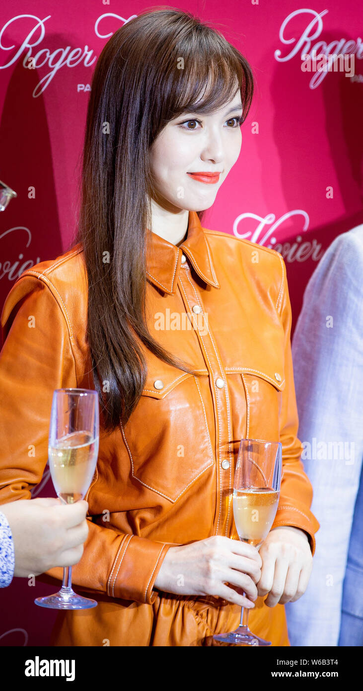 Chinese actress Tiffany Tang or Tang Yan attends a promotional event in ...