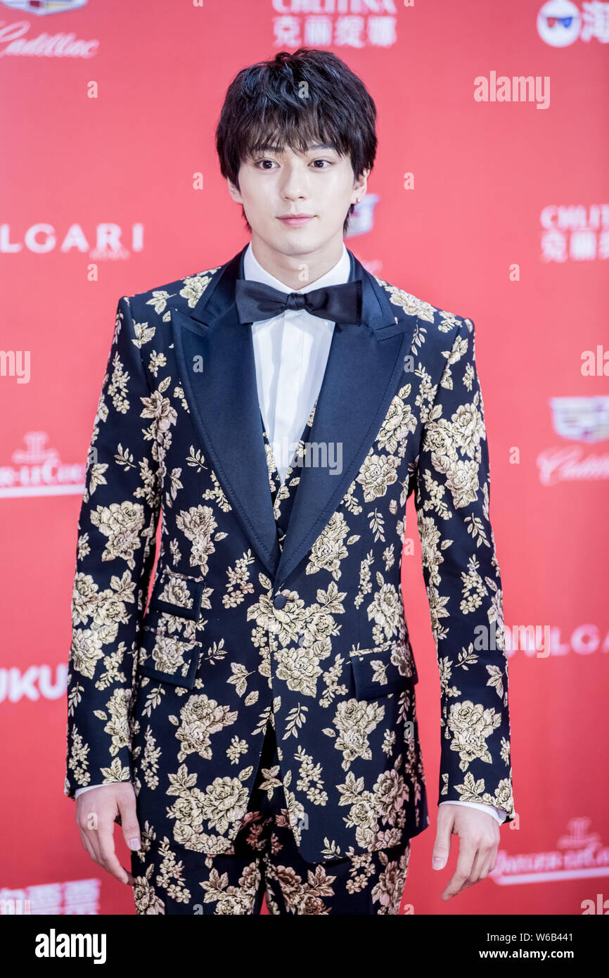 Japanese-American actor Mackenyu Arata poses as he arrives on the red ...