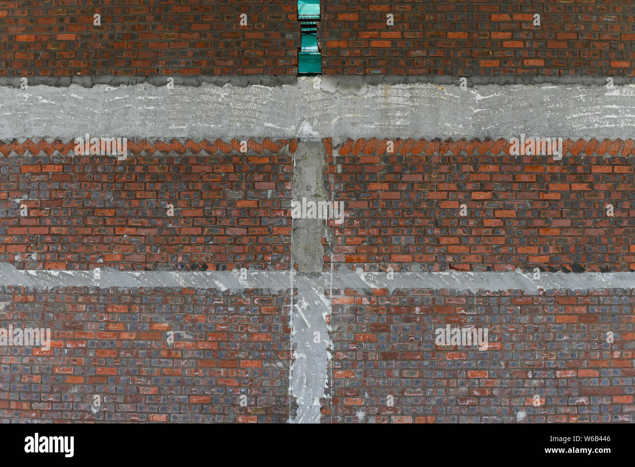 red brick wall at square format as background and texture Stock Photo ...