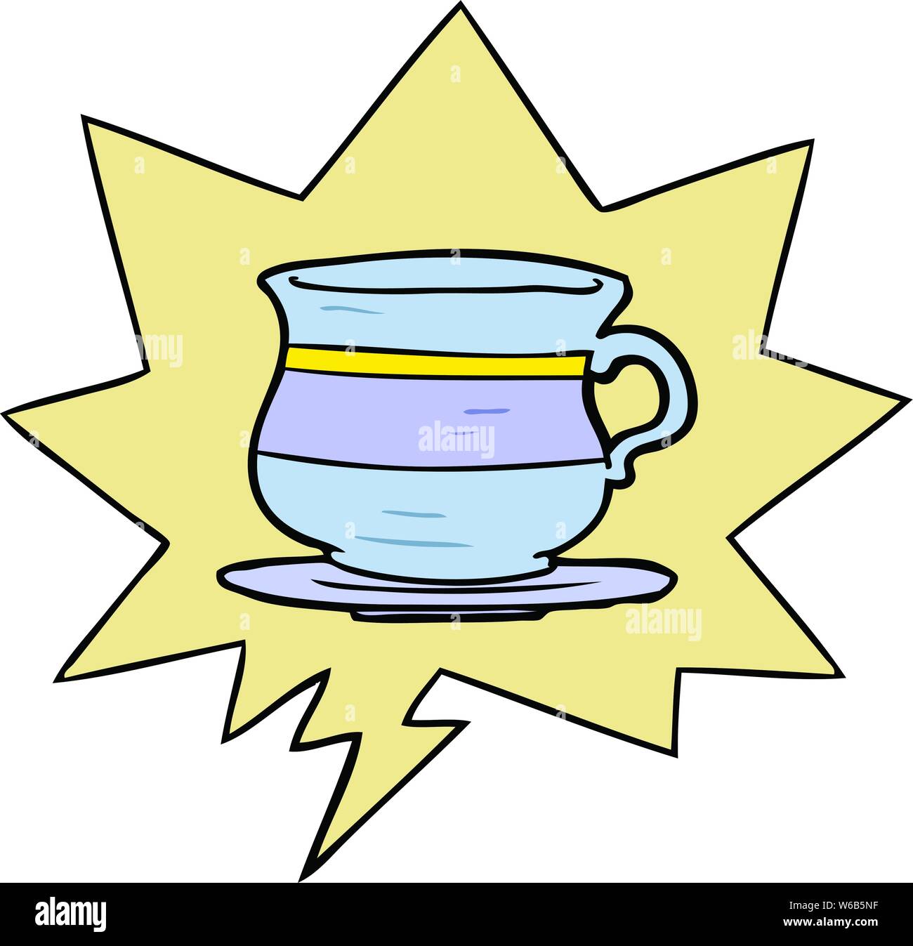 Freehand drawn cartoon mug tea hi-res stock photography and images - Alamy