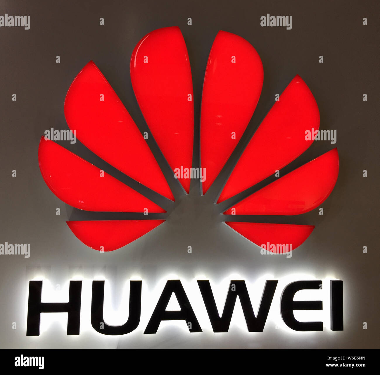 --FILE--View of a logo of Huawei in Wuhan city, central China's Hubei ...