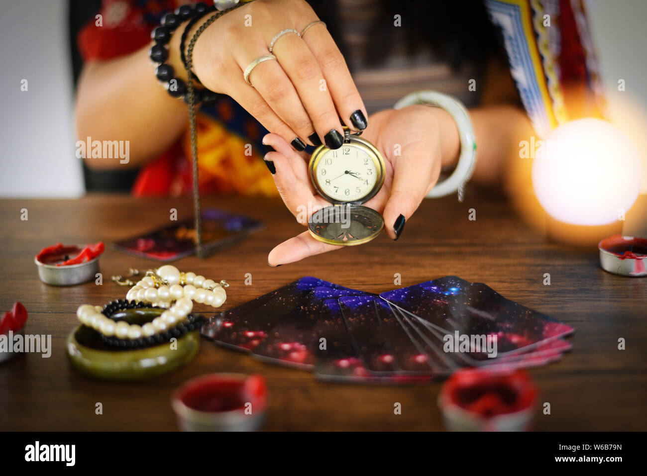 Psychic readings and clairvoyance concept / Crystal ball fortune teller ...