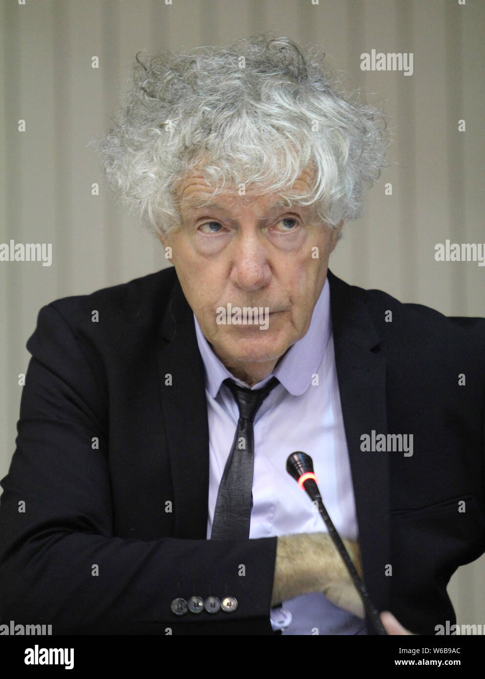 Australian-born British political theorist John Keane speaks during a ...