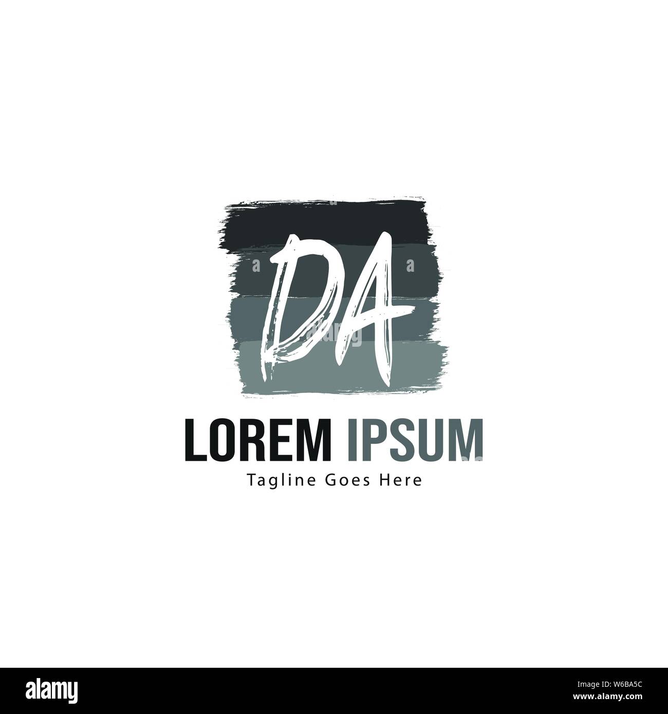 DA Letter Logo Design. Creative Modern DA Letters Icon Illustration ...