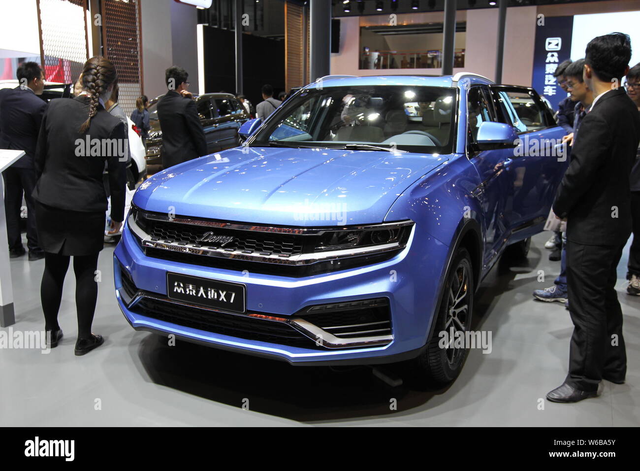 --FILE--A Zotye Damy X7 car is on display during the 17th Shanghai ...