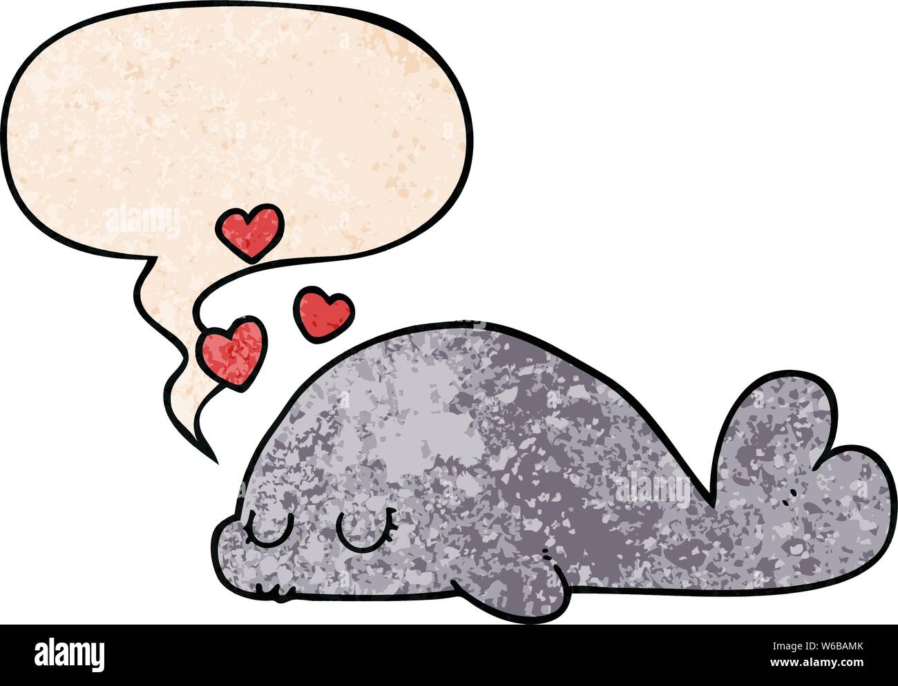 cute cartoon dolphin with speech bubble in retro texture style Stock ...