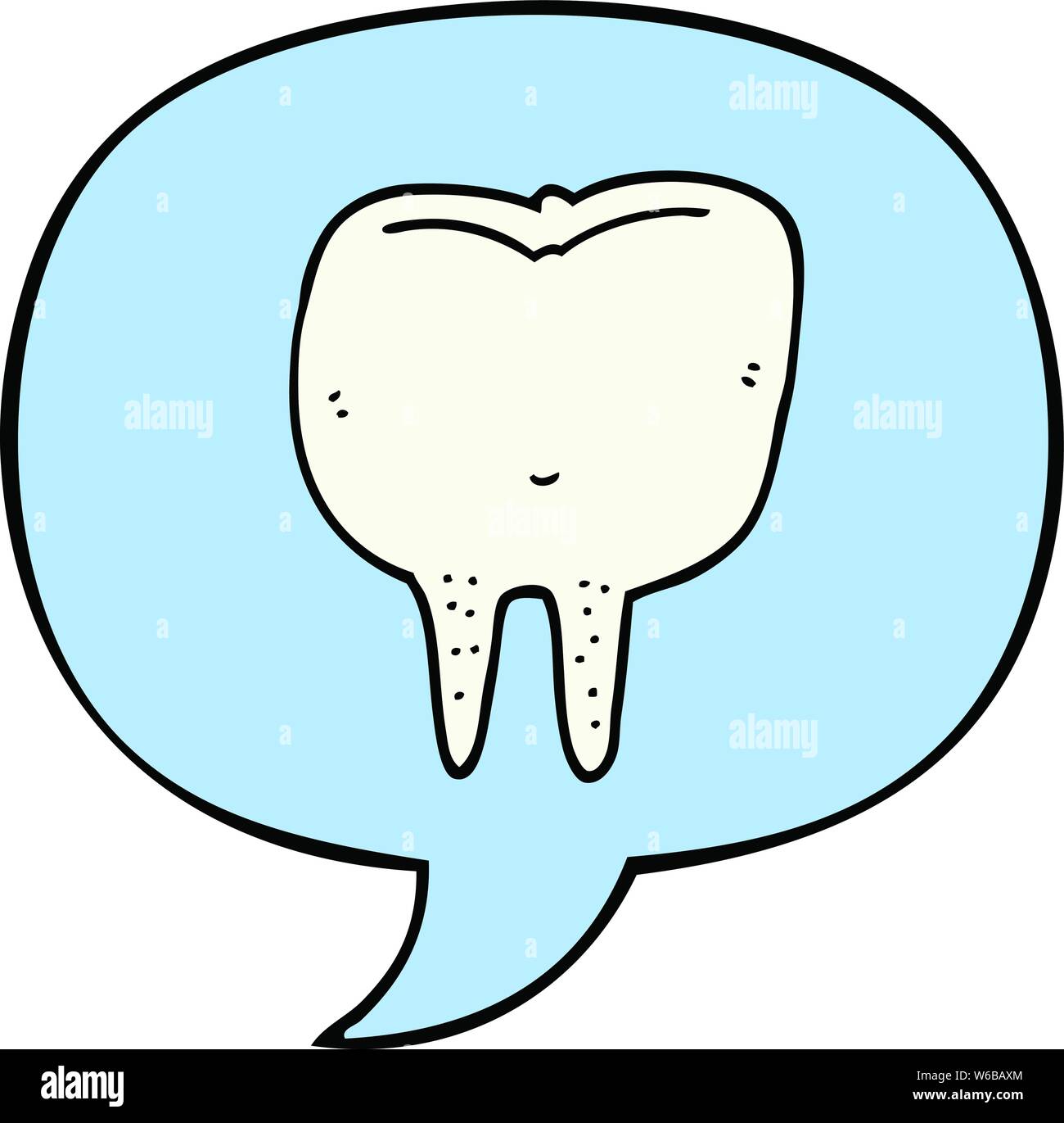 Cartoon funny tooth character bubble Stock Vector Images - Alamy
