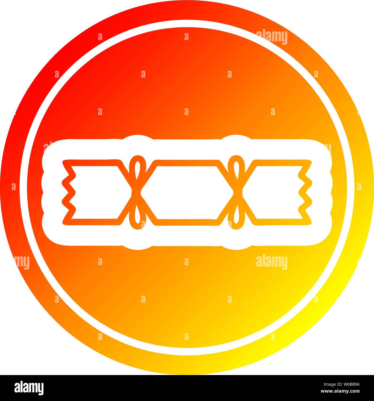 christmas cracker icon with warm gradient finish Stock Vector Image & Art - Alamy