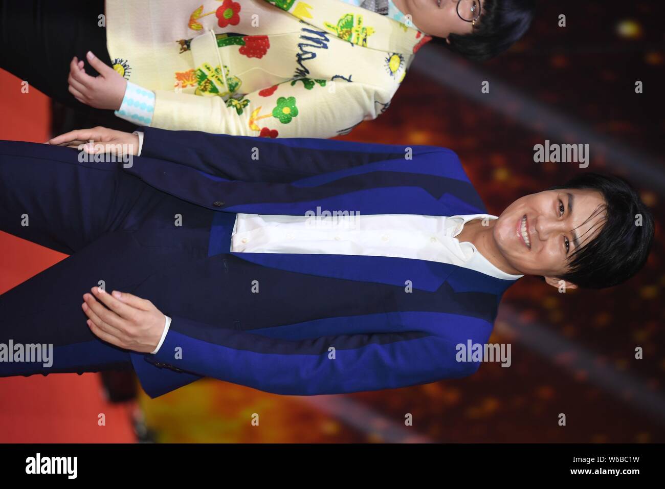 Taiwanese singer Kenji Wu poses as he arrives on the red carpet for the ...