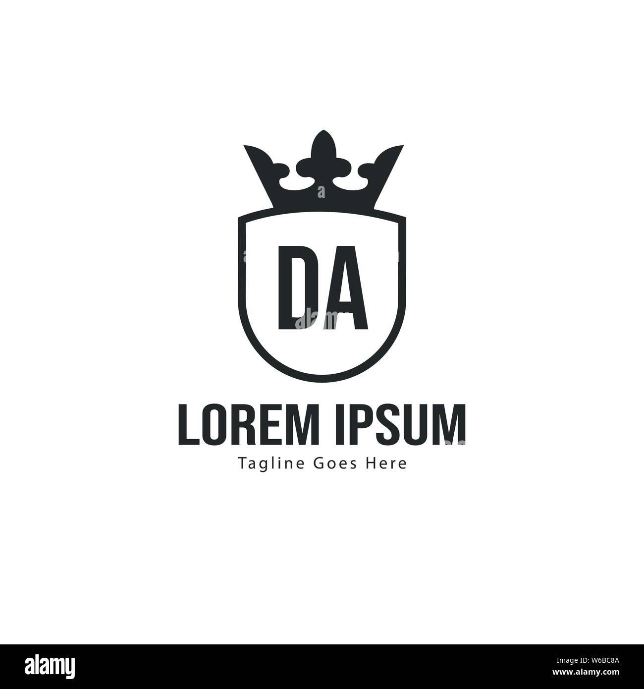 DA Letter Logo Design. Creative Modern DA Letters Icon Illustration ...