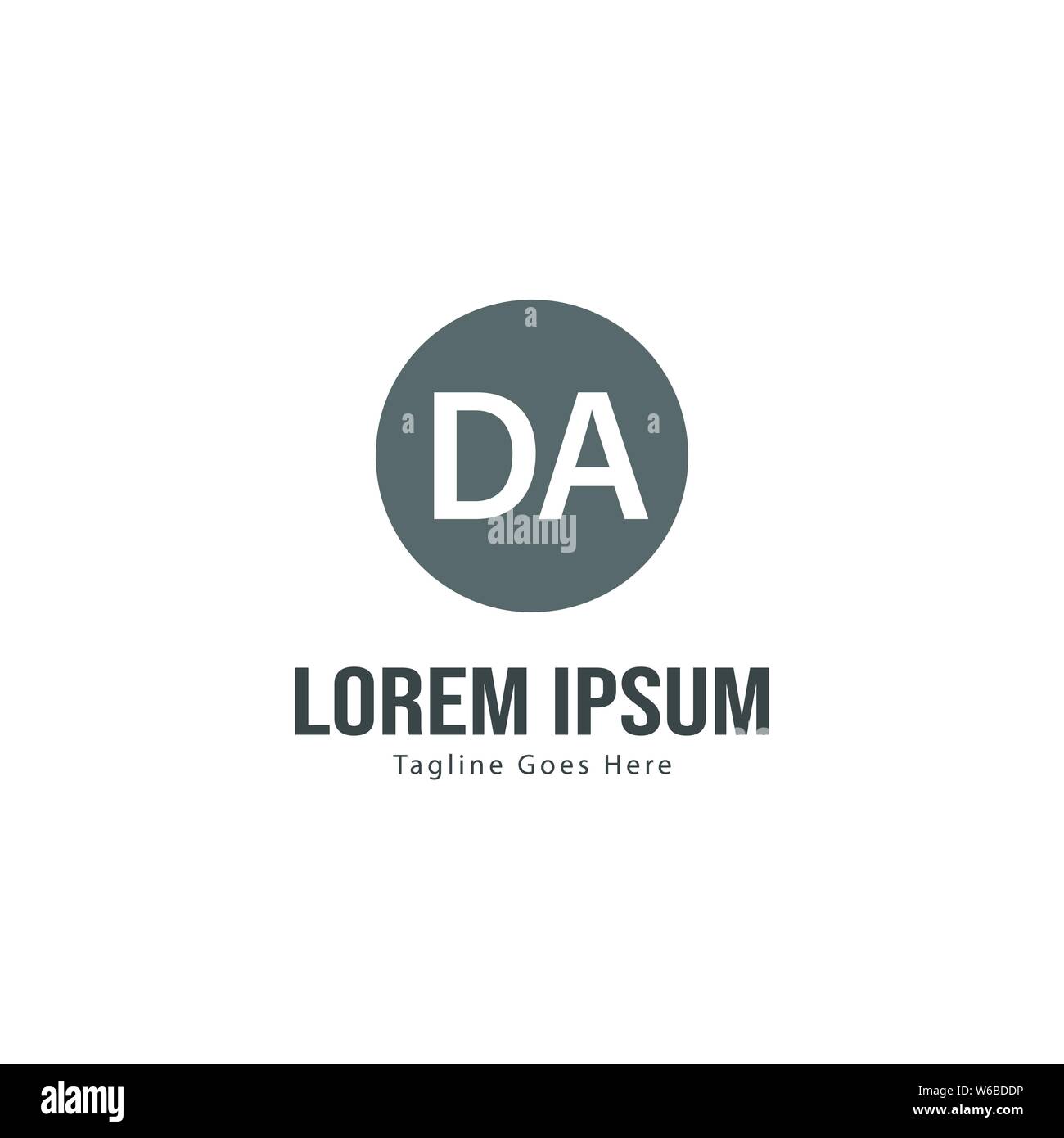 DA Letter Logo Design. Creative Modern DA Letters Icon Illustration ...