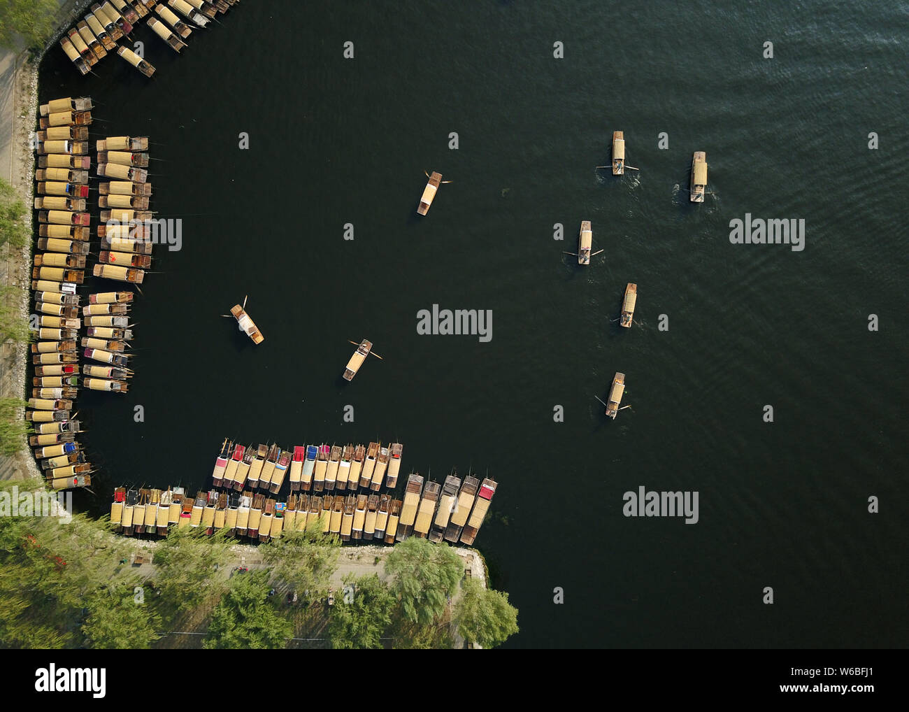 Aerial view of the Baiyangdian Lake, north China's largest freshwater ...