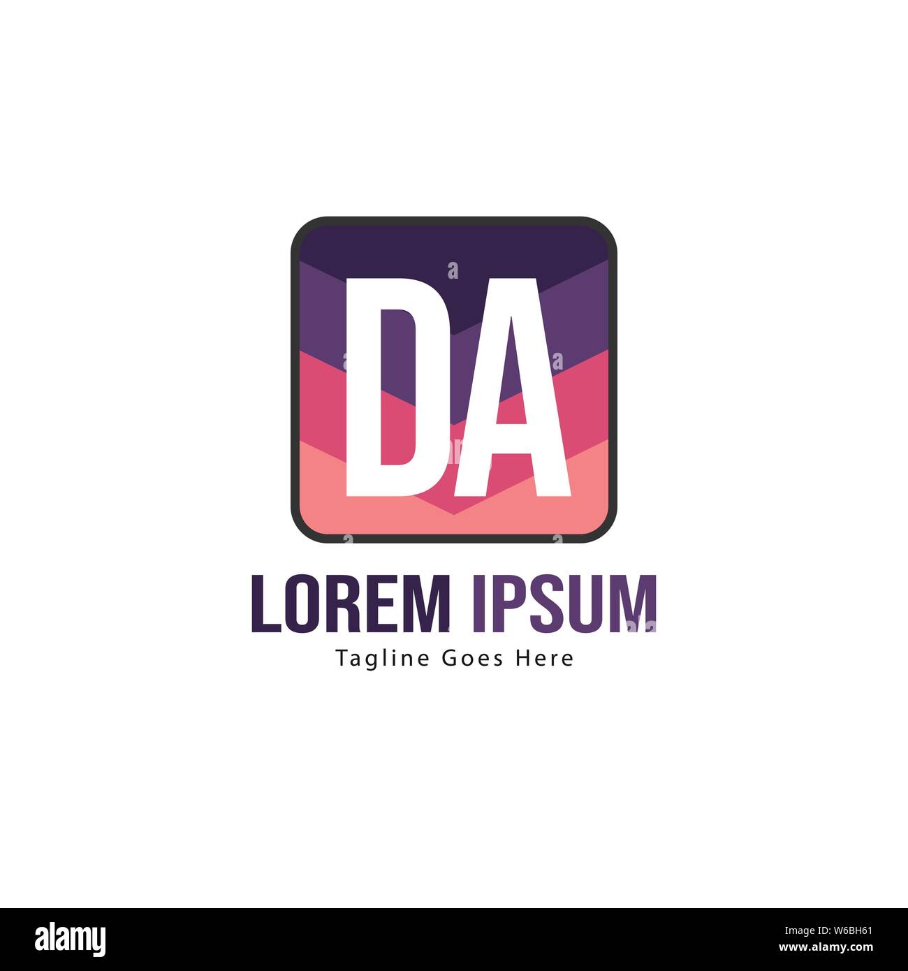 DA Letter Logo Design. Creative Modern DA Letters Icon Illustration ...