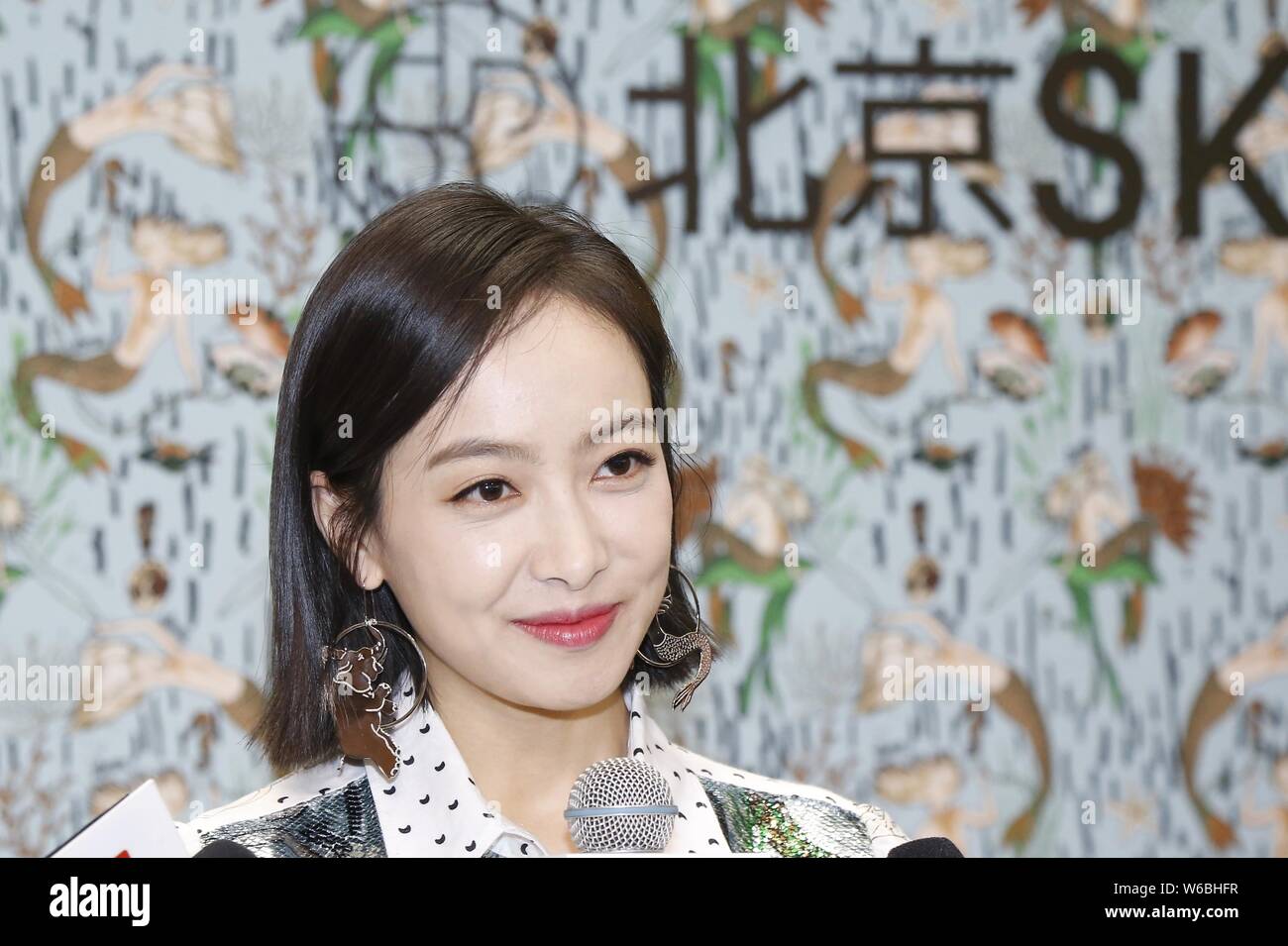 Chinese singer and actress Victoria Song or Song Qian attends a ...