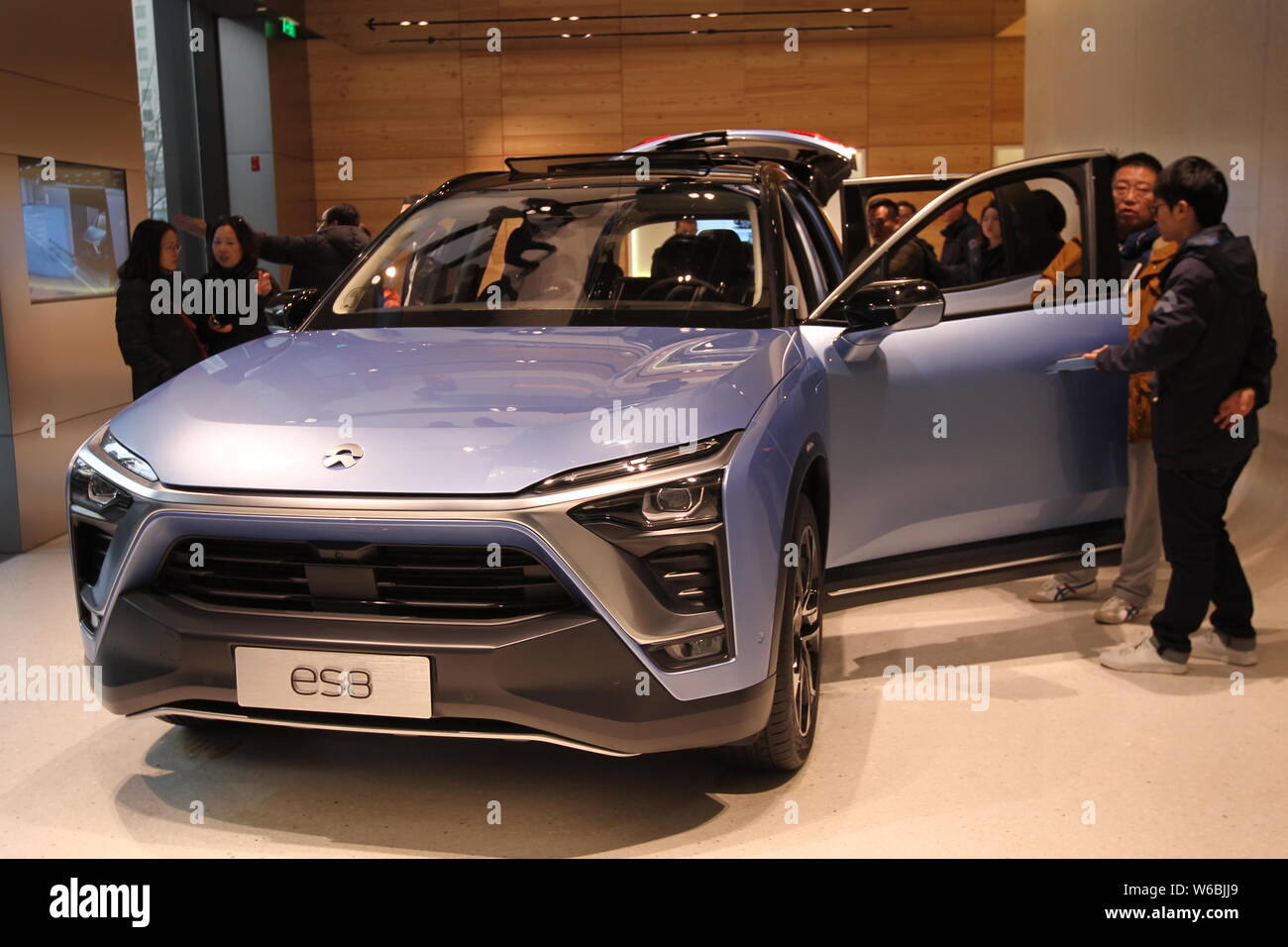 --FILE--A NIO ES8 NextEV car is on display at the NIO House in Shanghai ...