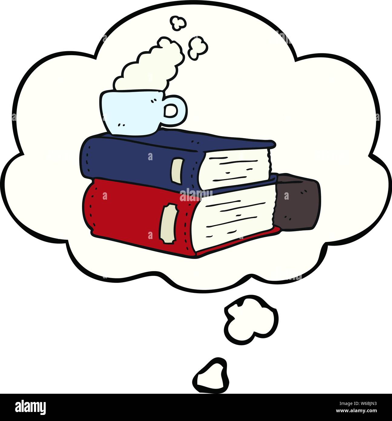 Cartoon books thinking Cut Out Stock Images & Pictures - Alamy