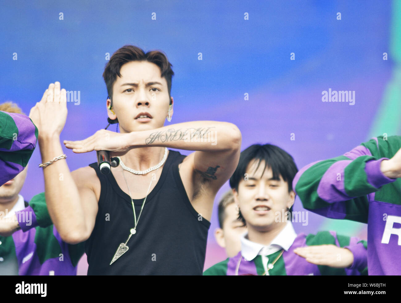 Hong Kong singer William Chan performs at the country's first Grammy ...