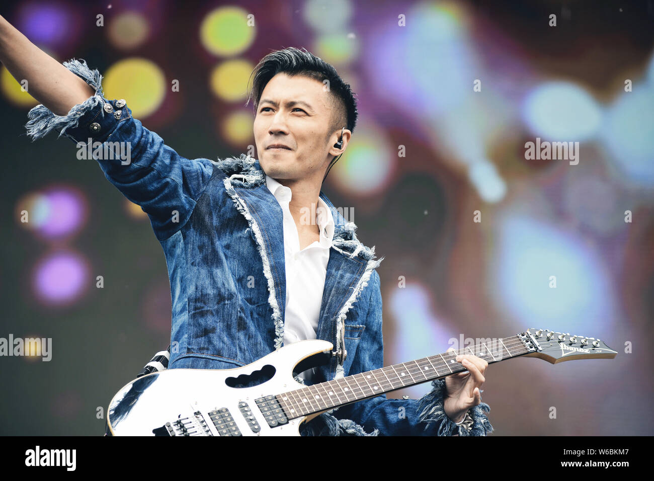 Hong Kong singer Nicholas Tse performs at the country's first Grammy ...