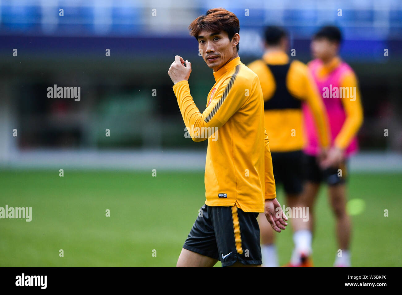 Zheng Zhi of China's Guangzhou Evergrande Taobao takes part in a ...