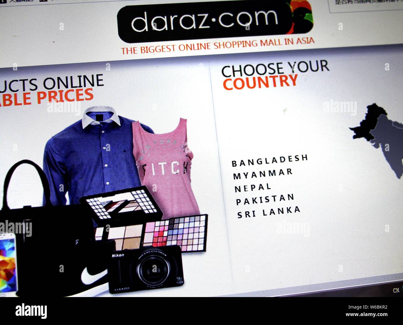 A Chinese netizen browses the website of South Asia's largest e ...