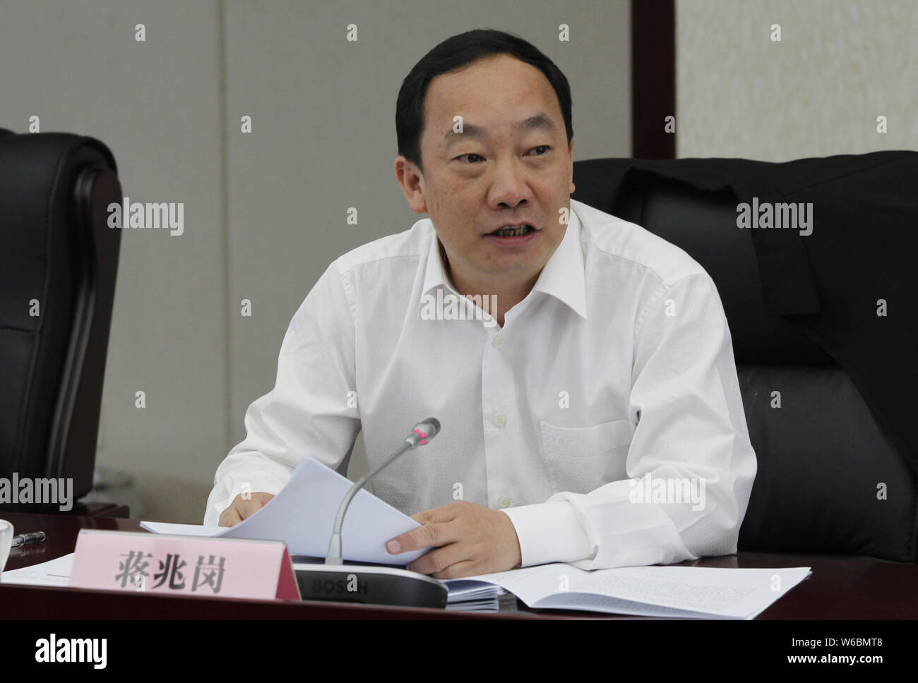 --FILE--Jiang Zhaogang, then secretary of the Yunnan Rural Credit Joint ...