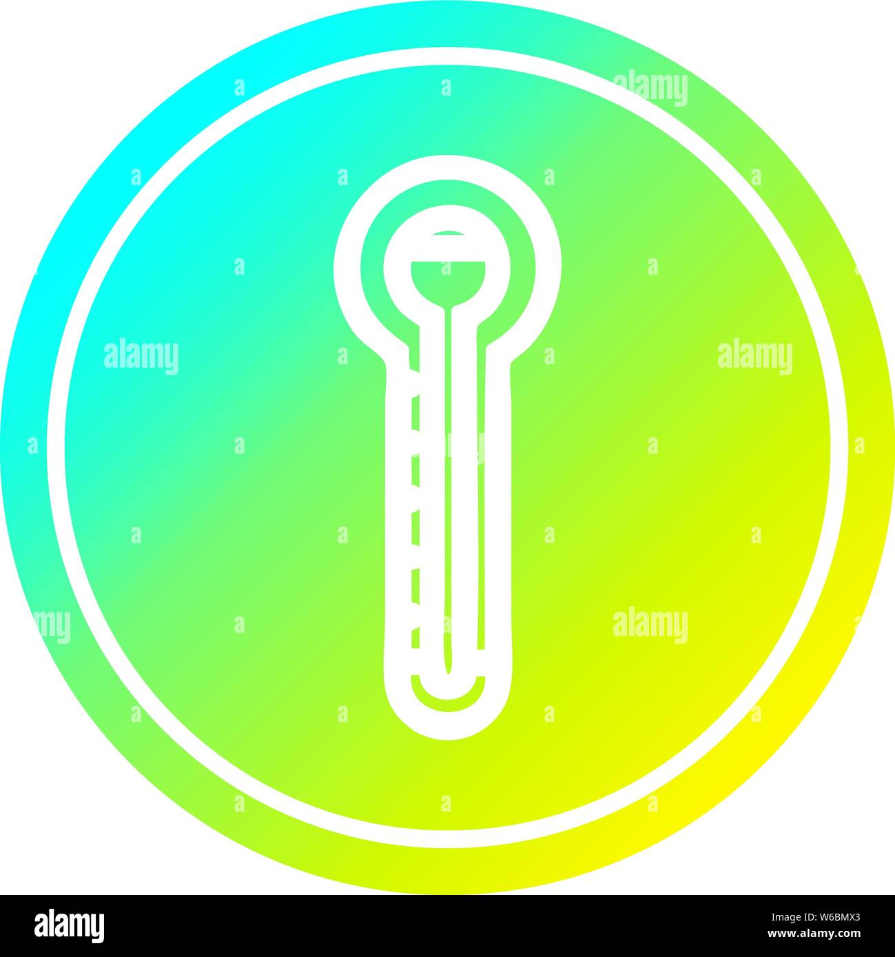 glass thermometer circular icon with cool gradient finish Stock Vector Image & Art - Alamy
