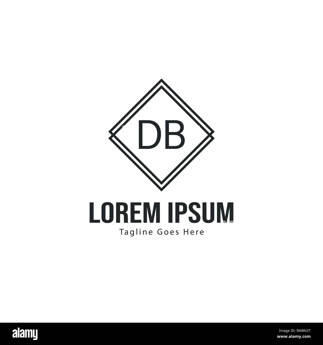 DB Letter Logo Design. Creative Modern DB Letters Icon Illustration ...