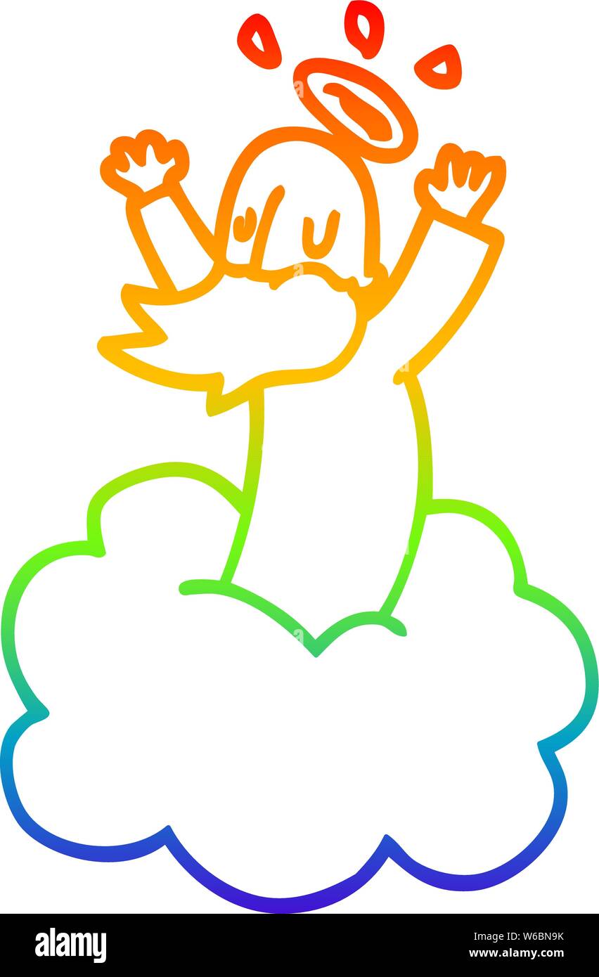 God on a cloud Stock Vector Images - Alamy