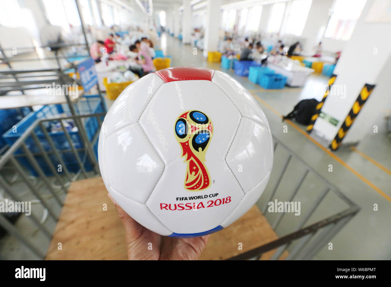 Football ball factory hi-res stock photography and images - Alamy