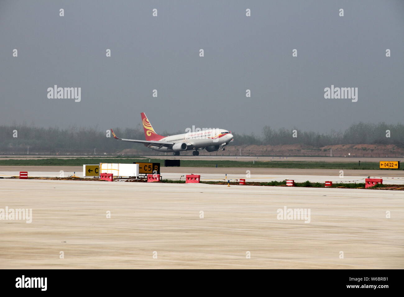 --FILE--A jet plane of Hainan Airlines of HNA Group is pictured at the ...