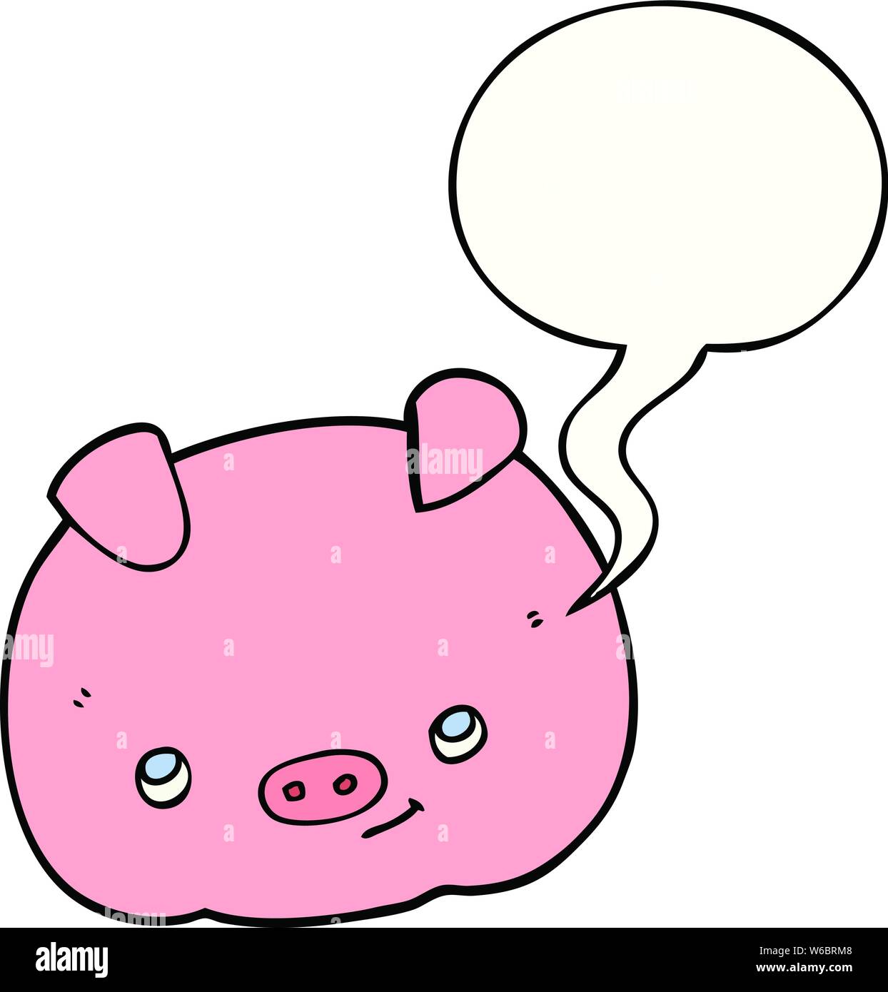 Cartoon pig speech bubble hi-res stock photography and images - Alamy