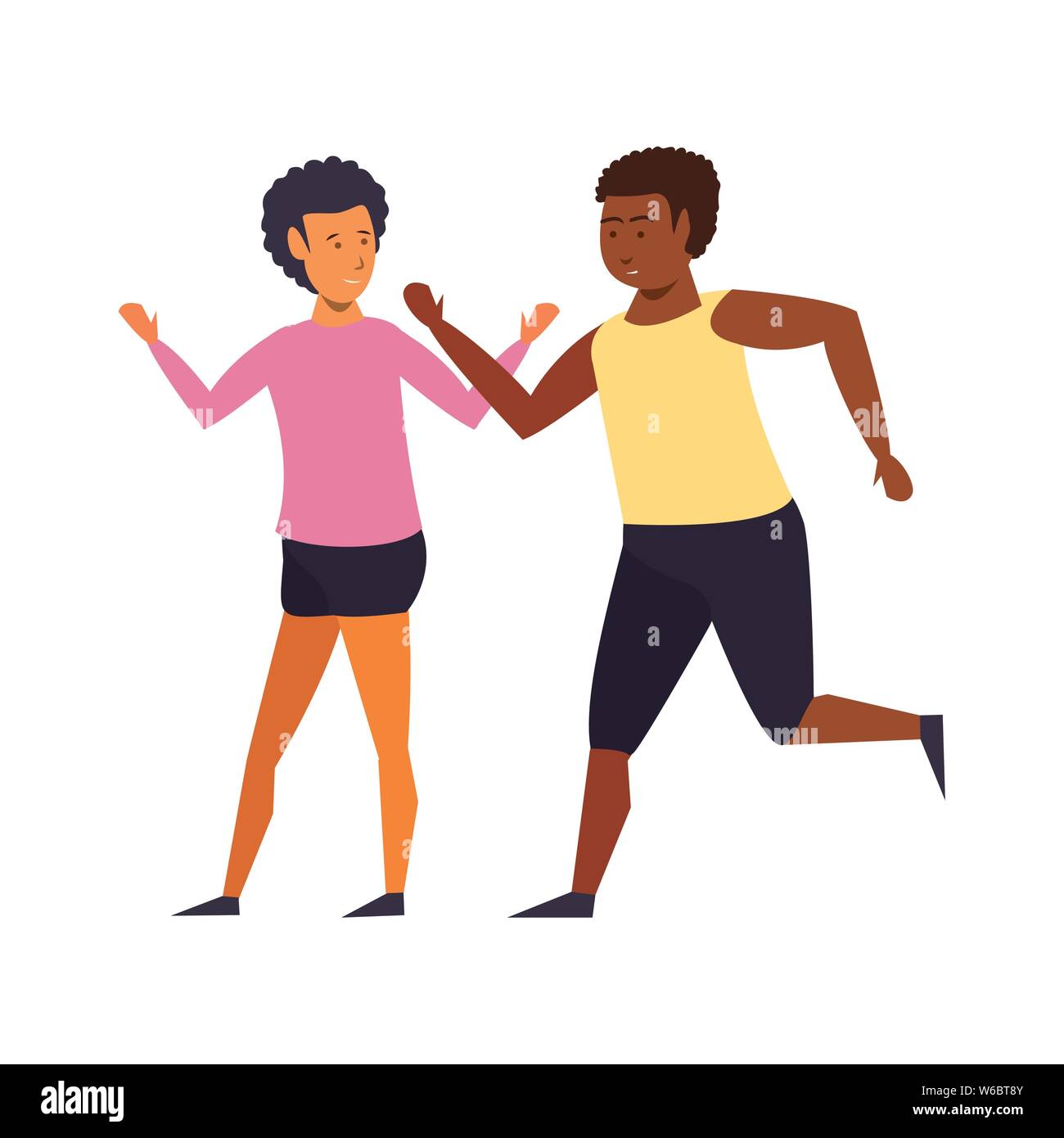 fitness sport exercise lifestyle cartoon Stock Vector Image & Art - Alamy