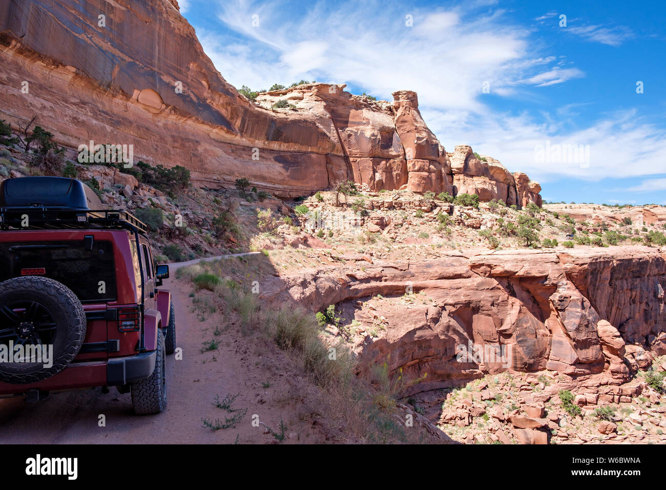Exploring off road trails near Moab, Utah Stock Photo - Alamy
