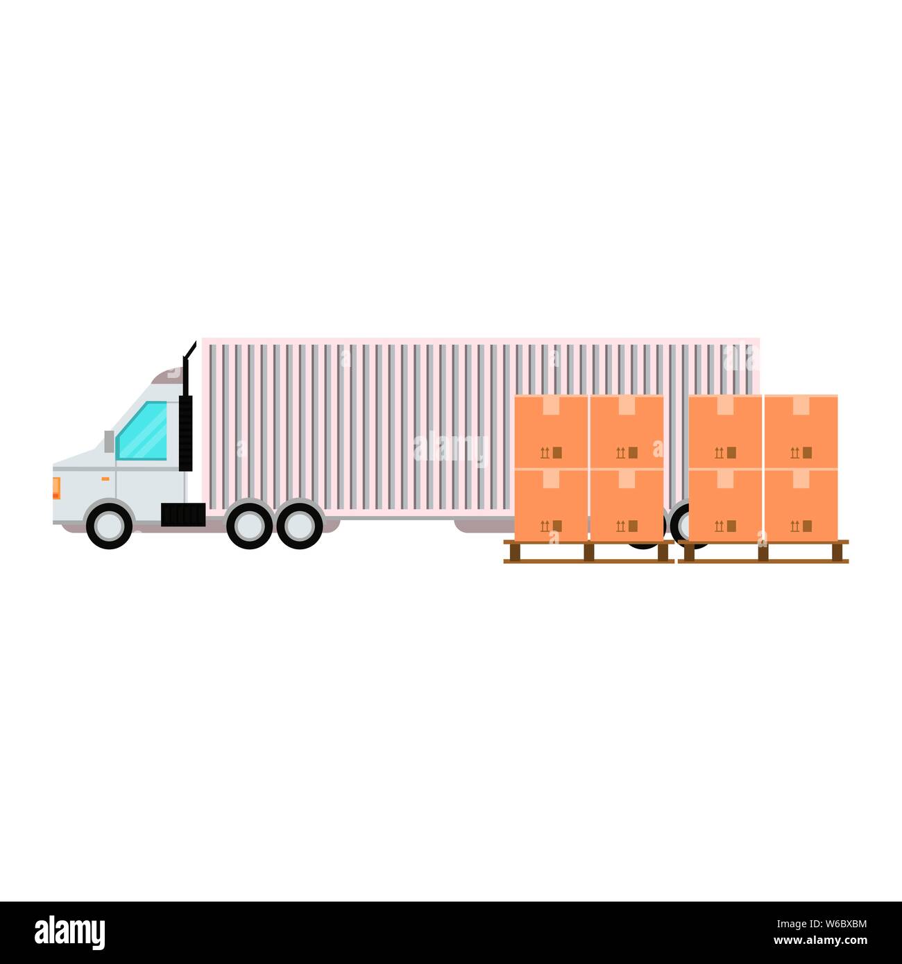 shipping logistic delivery cargo cartoon Stock Vector Image & Art - Alamy