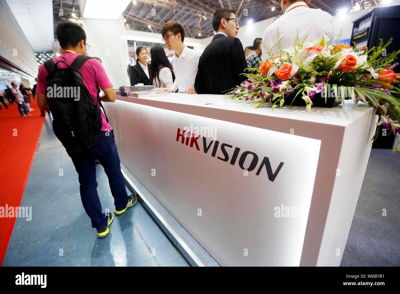--FILE--People visit the stand of Hangzhou Hikvision Digital Technology ...