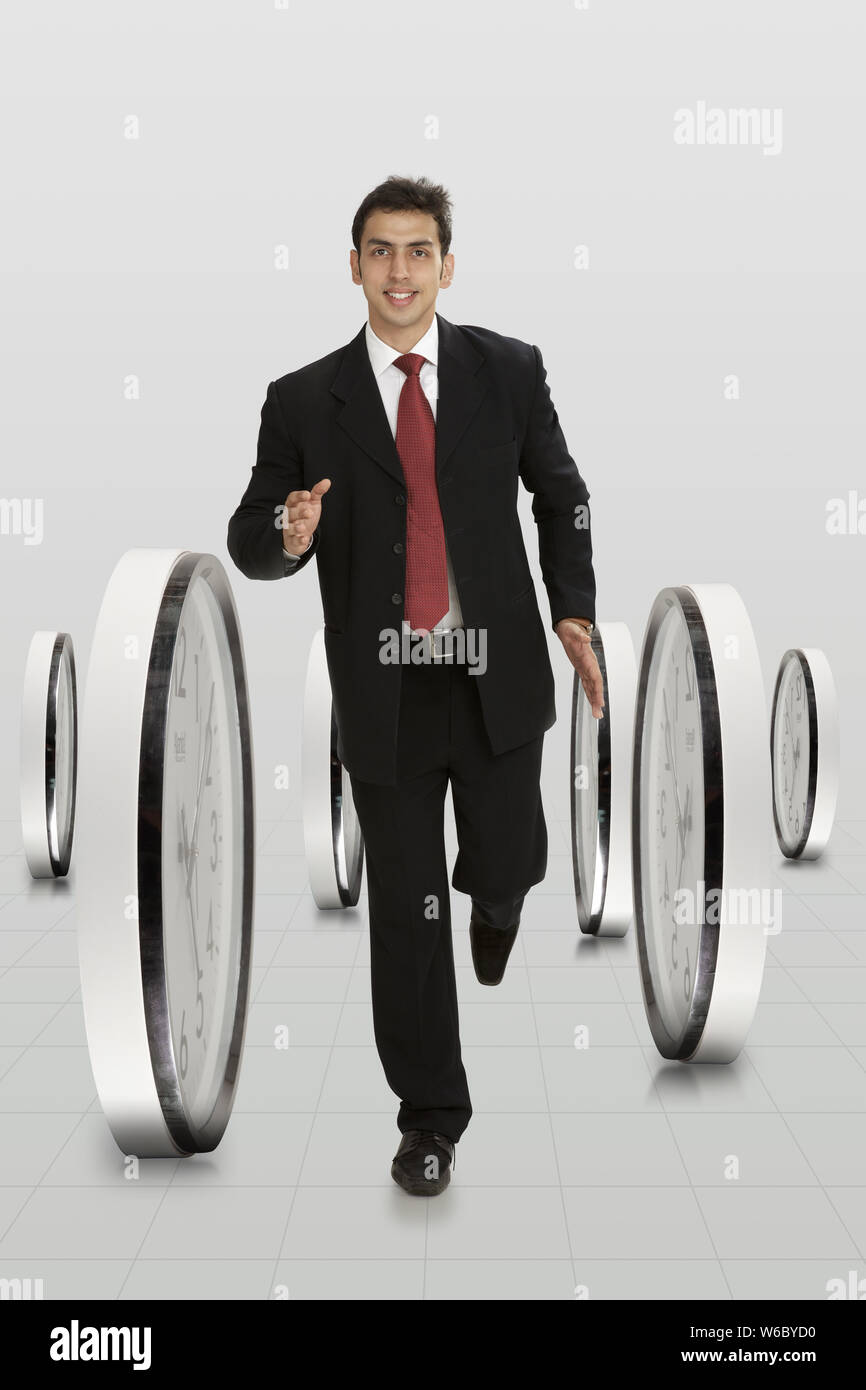 Man and clock hi-res stock photography and images - Alamy