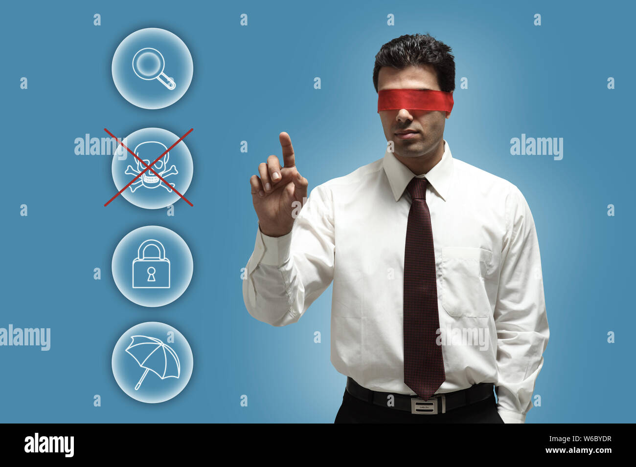 Blindfold man hi-res stock photography and images - Alamy