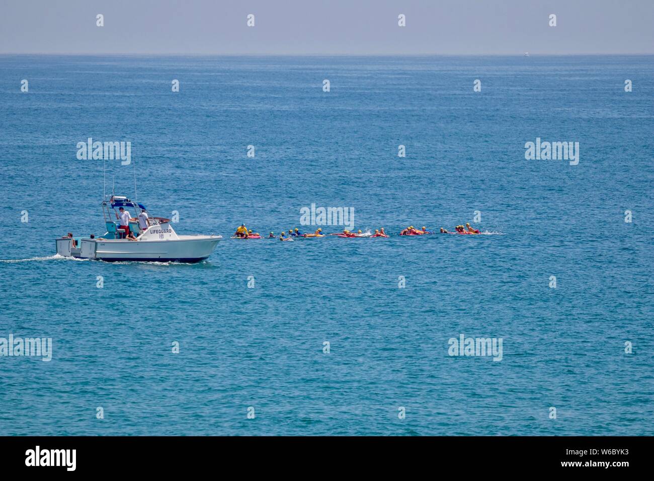 junior lifeguards in training in the ocean Stock Photo - Alamy