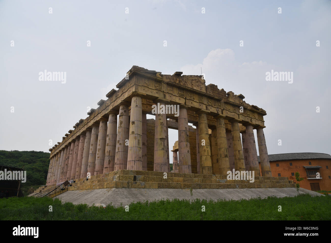 A replica of the Parthenon is pictured at Chuzhou Great Wall ...